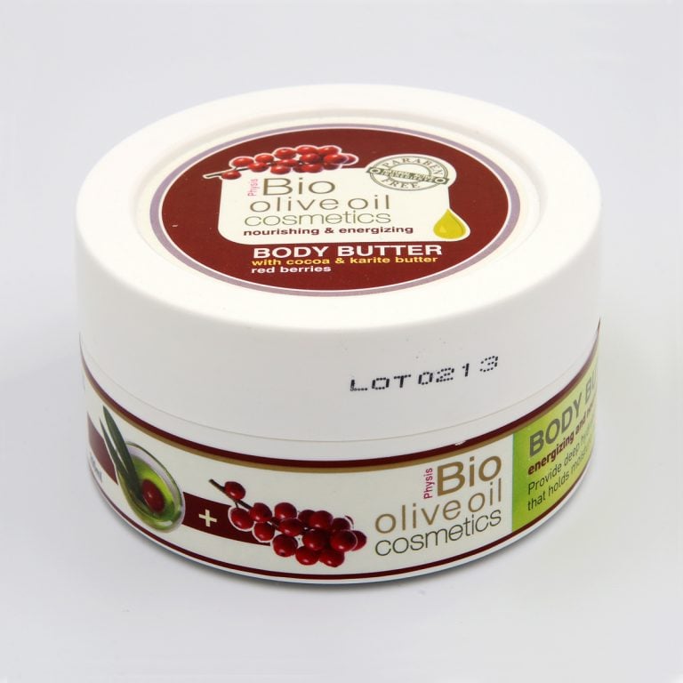 Red Berries Body Butter with Cocoa and Karite | Greek Bio Cosmetics